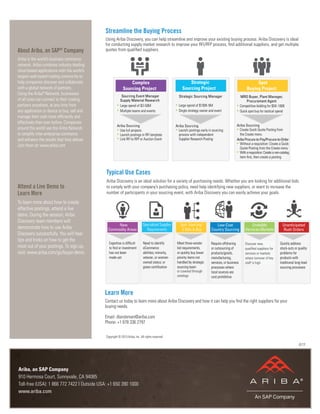 Ariba Discovery for Buyers | PDF