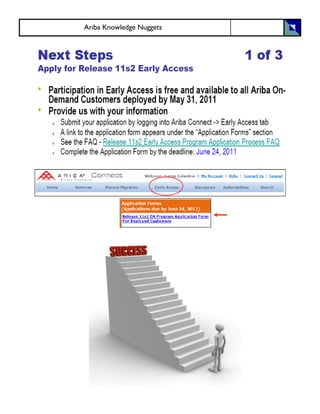Ariba Knowledge Nuggets - 11s2 Early Access Information | PDF