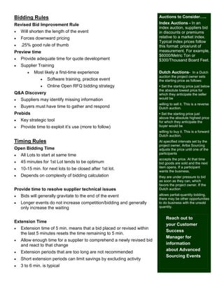 Ariba Knowledge Nuggets - eSourcing Part VIII | PDF