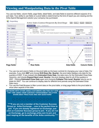 Ariba Knowledge Nuggets - Reporting in Contract Management | PDF