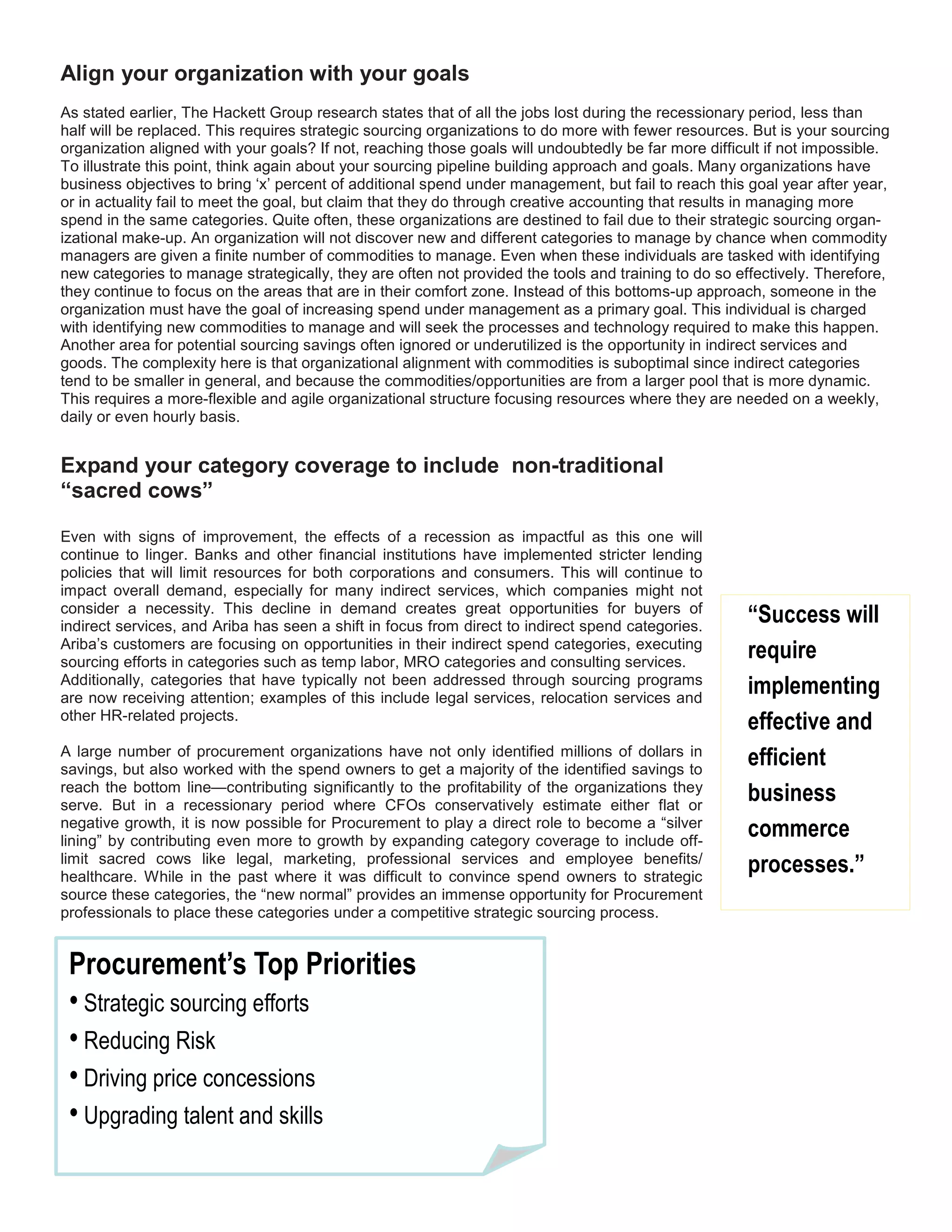 Ariba Knowledge Nuggets - Strategic Sourcing | PDF