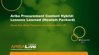 Ariba Procurement Content Hybrid – Lessons Learned | PPTX