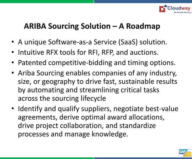 Ariba sourcing | PPTX