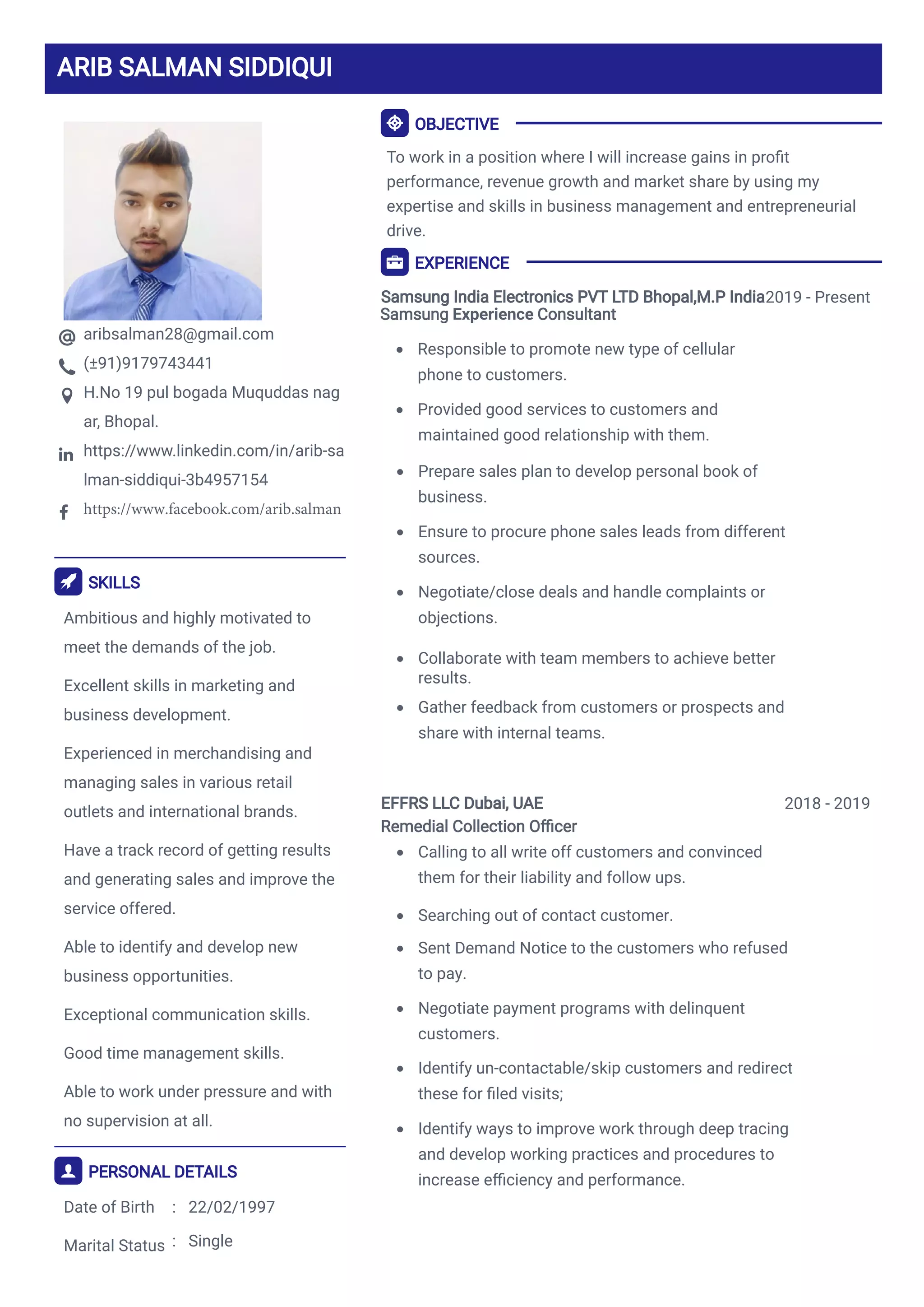 Arib salman resume . | PDF
