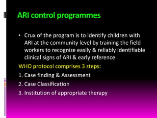 Acute respiratory infection control and prevention | PPTX
