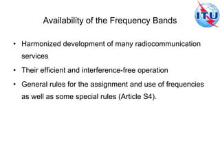 The Regulatory and Spectrum Management Scenario in Telecom Network ...