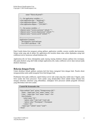 Ariefrachmansyah coldfusion-02 | PDF