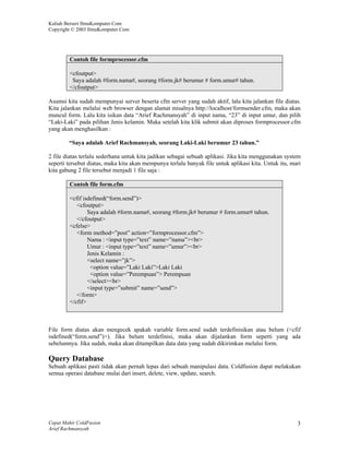 Ariefrachmansyah coldfusion-02 | PDF