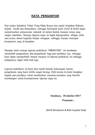 Tugas (laporan PDF Mikrotik) Arief Wicaksono & Robi Irsyadul XI-TKJ-01 | PDF | Free Download