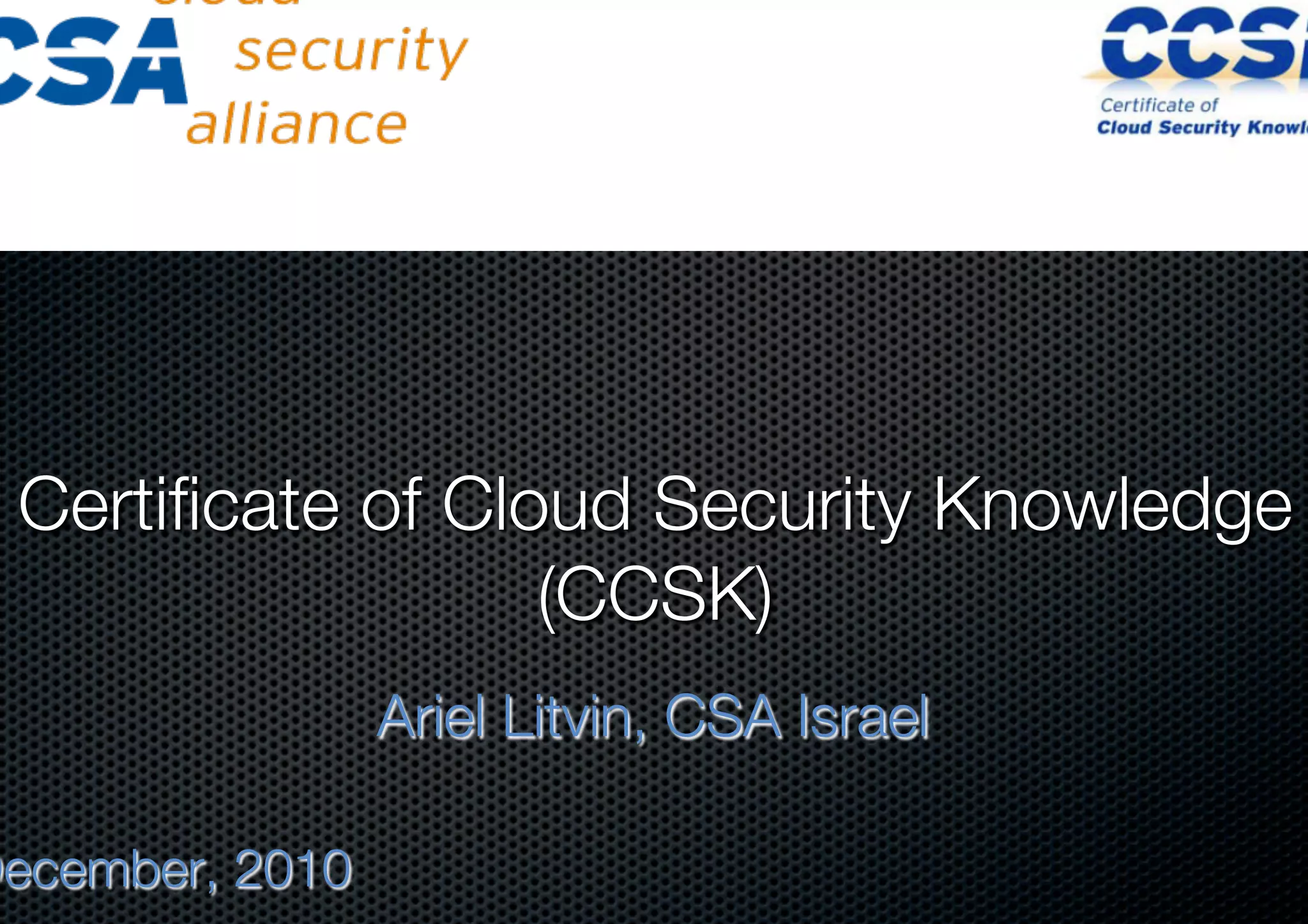 Ariel Litvin - CCSK | PPT