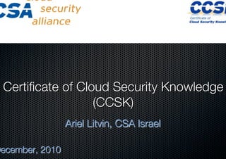 Ariel Litvin - CCSK | PPT