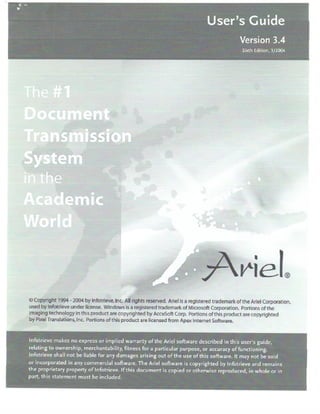 Ariel user guide version 3 | PDF