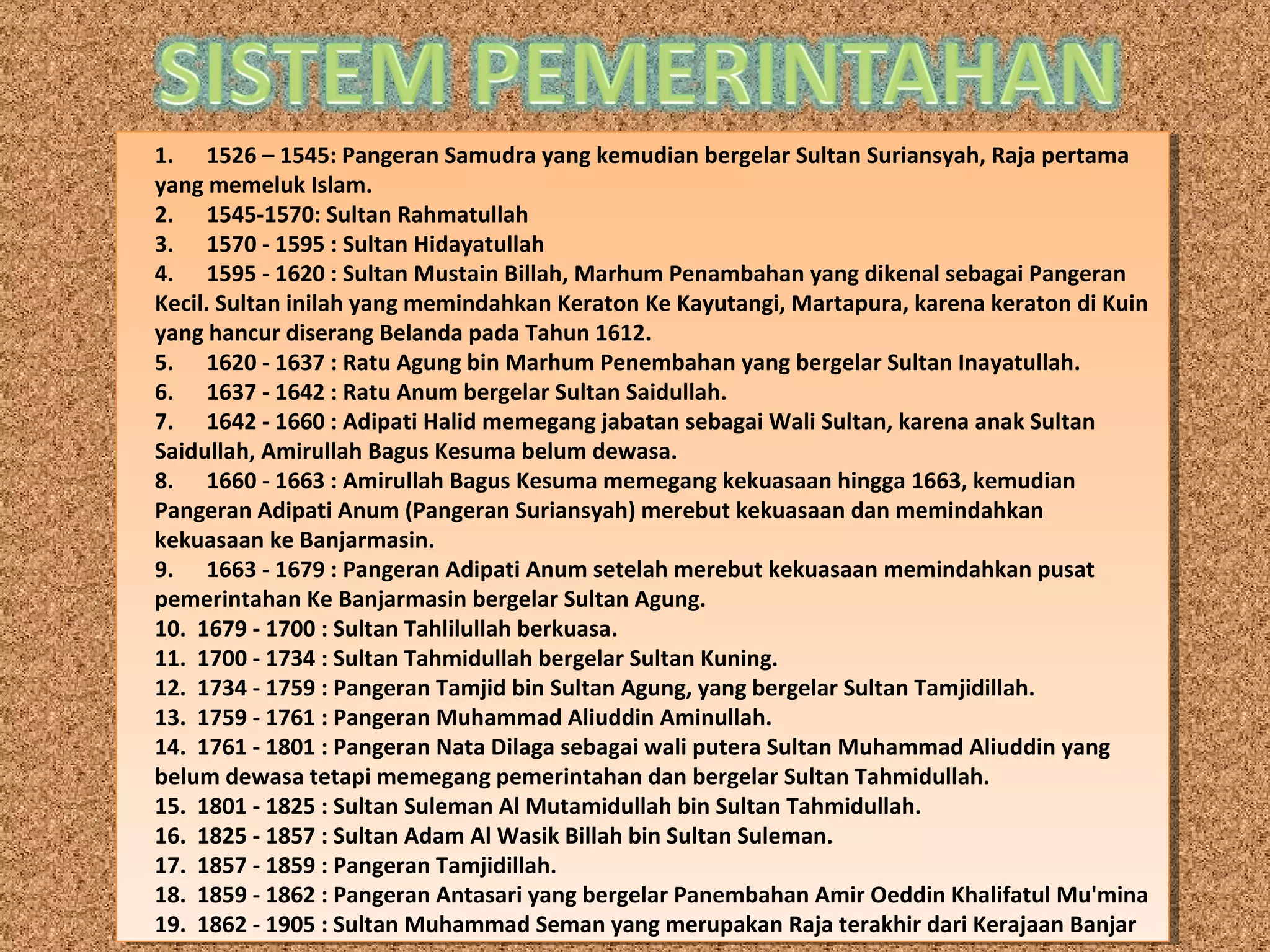 Kerajaan Islam di Kalimantan (Arie Ramdhiani M.) | PPT