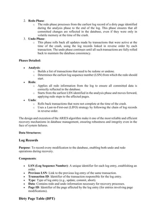 Algorithm for Recovery and Isolation Exploiting Semantics (ARIES) | DOCX