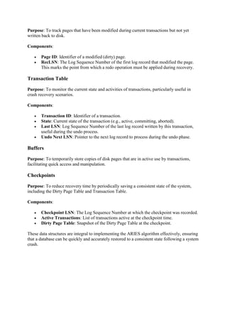Algorithm for Recovery and Isolation Exploiting Semantics (ARIES) | DOCX