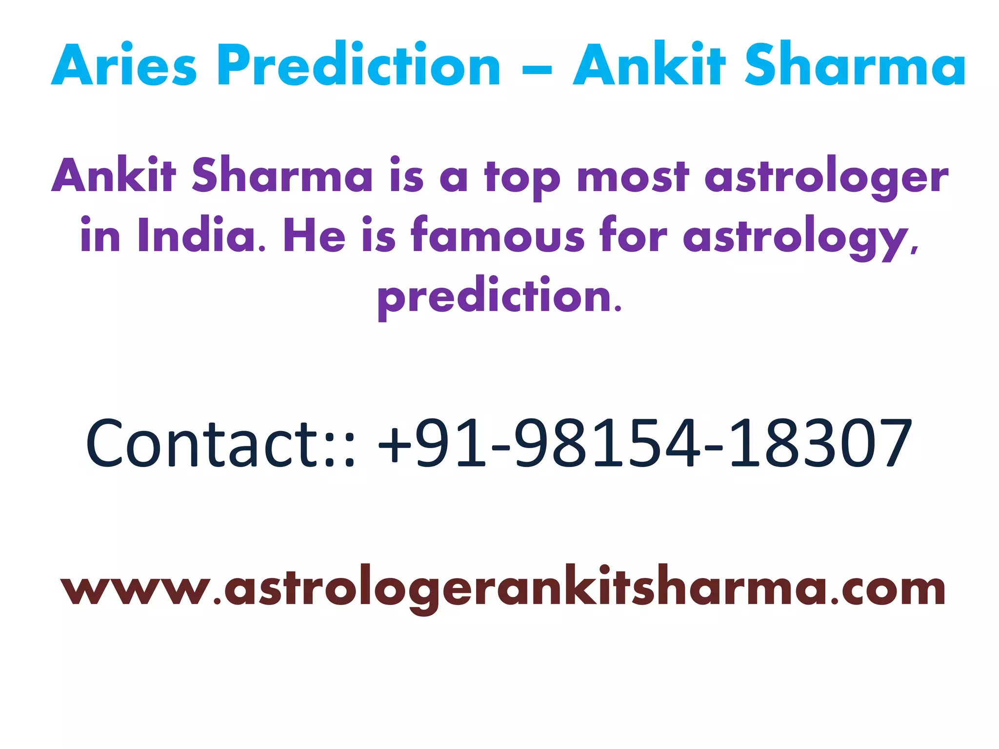 Aries Prediction Ankit Sharma | PPTX
