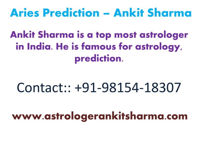 Aries Prediction Ankit Sharma | PPTX