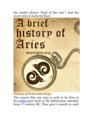Aries zodiac dates . | DOCX