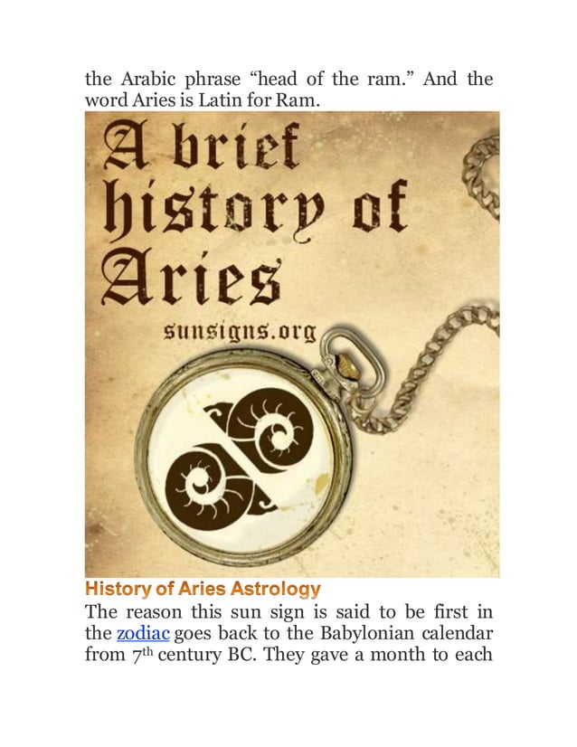 Aries zodiac dates . | PDF