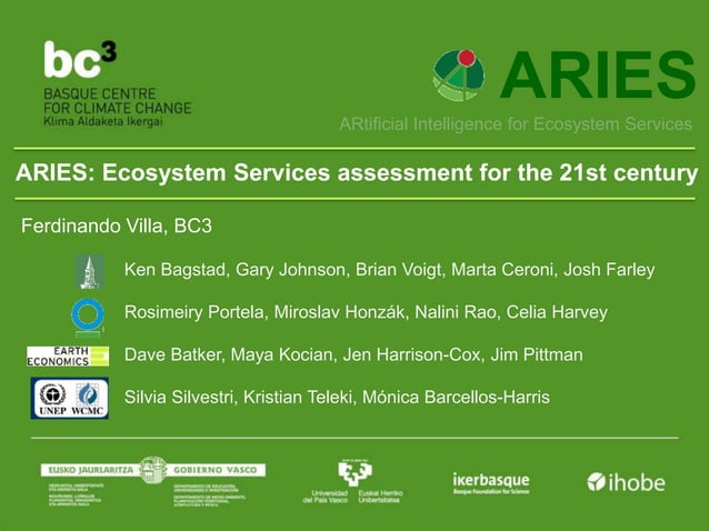 ARIES - ARtificial Intelligence for Ecosystem Services | PPTX ...