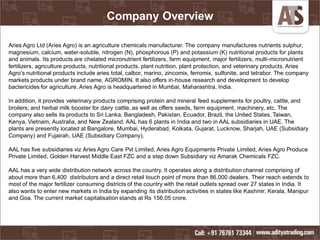 ATS Company Reports: Aries agro ltd. | PPT