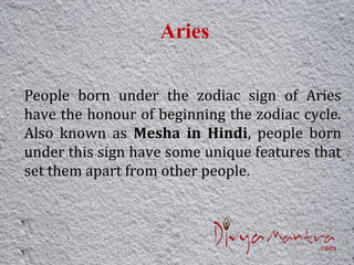 Aries Meaning