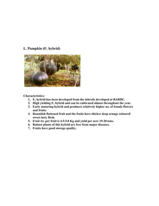 Variety catalogue of some newly developed improved varieties of different crops | PDF