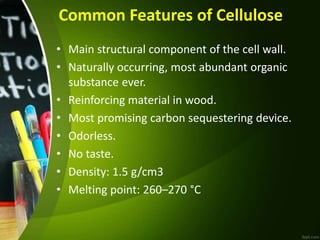 Presentation Slide of Cellulose- Arifuzzaman Arif | PPTX