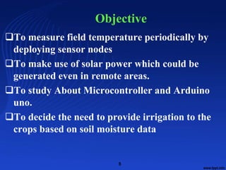Solar Power Based Automatic Irrigation System | PPT