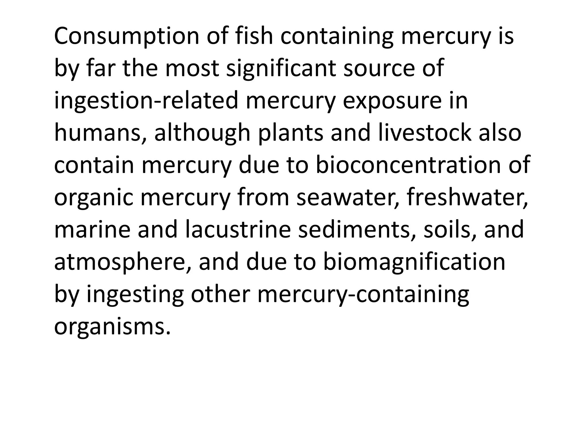 chronic mercury intoxication | PPTX | Chemistry | Science