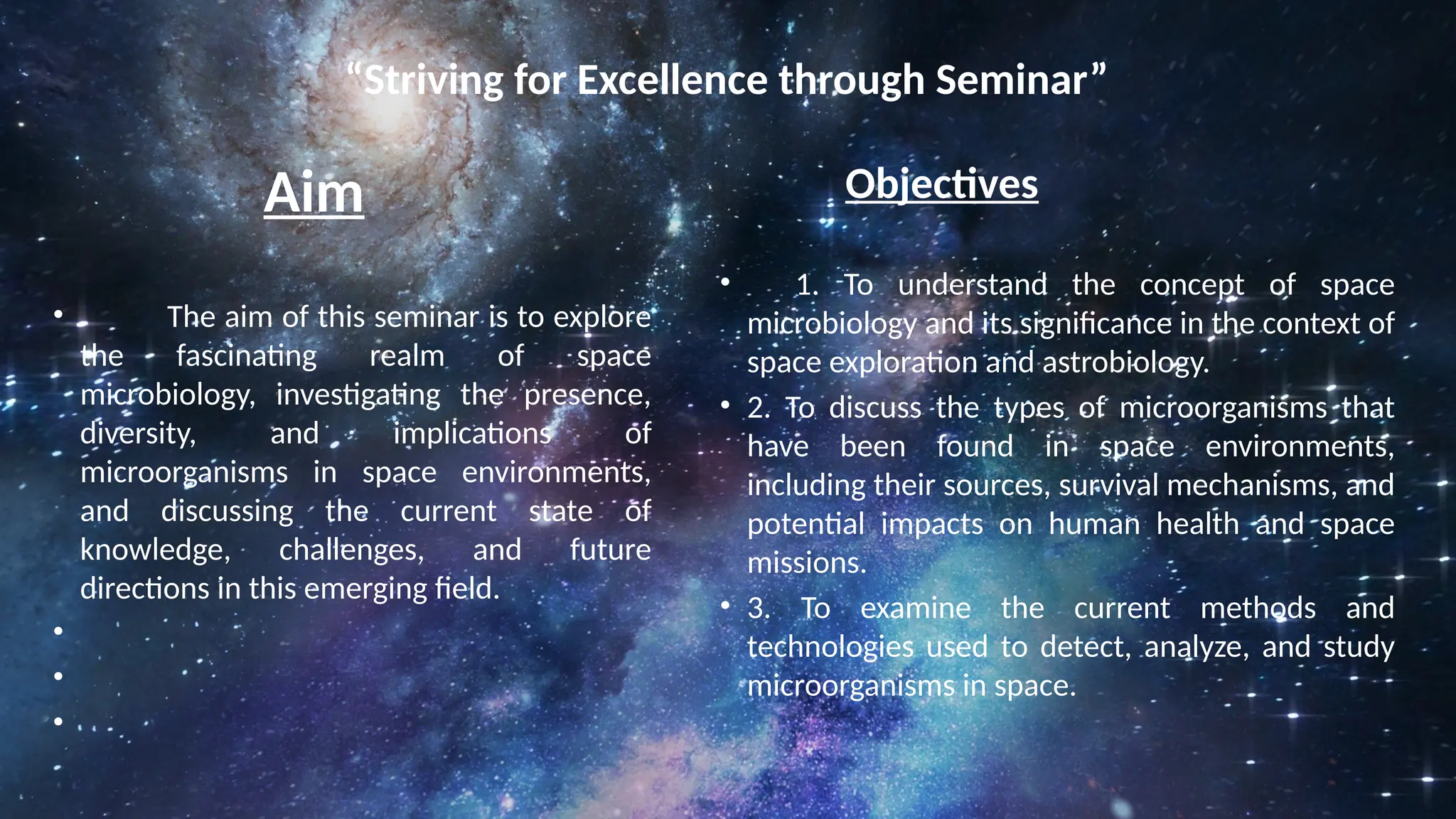 Space Microbiology - Food and Environmental Microbiology | PPTX