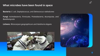 Space Microbiology - Food and Environmental Microbiology | PPTX