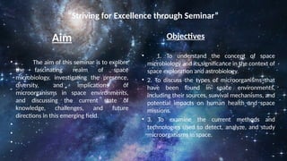 Space Microbiology - Food and Environmental Microbiology | PPTX