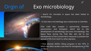 Space Microbiology - Food and Environmental Microbiology | PPTX