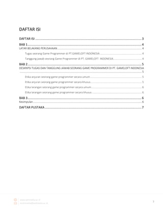 Etika Profesi seorang Game Programmer di perusahaan | PDF