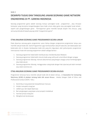 Etika Profesi seorang Game Programmer di perusahaan | PDF