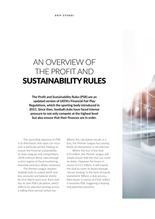 An Overview of the Profit and Sustainability Rules | PDF