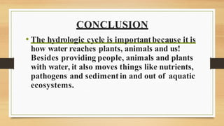 Hydrology is the science which deals with the occurrence ...