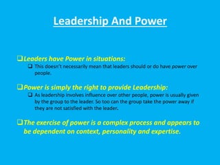 Leadership, Power & Coalition | PPTX