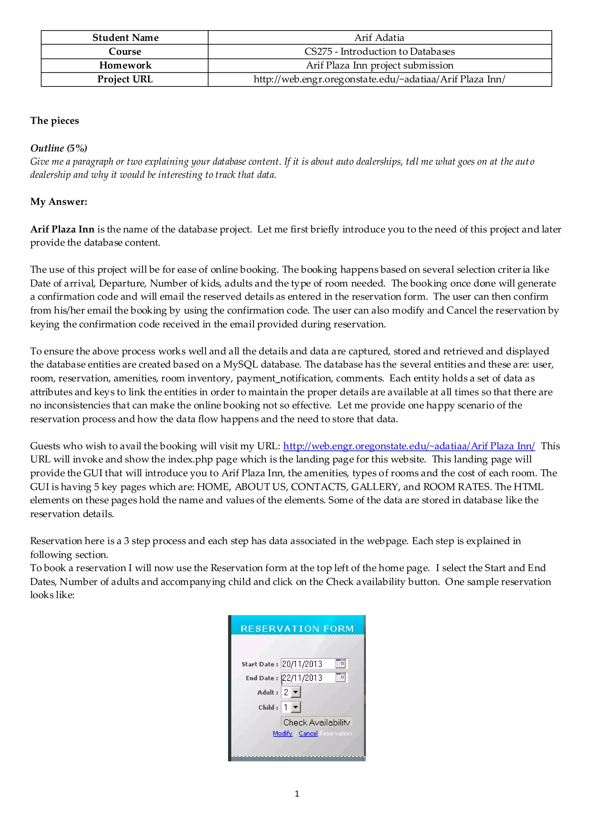 Arif plaza inn project | PDF