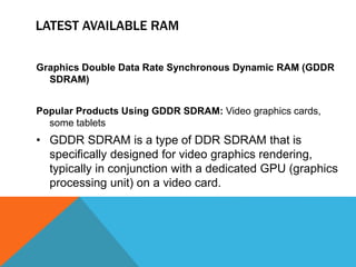 Ram and its Components | PPTX
