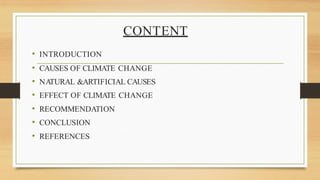 Causes and Effect of Global Climate Change | PDF