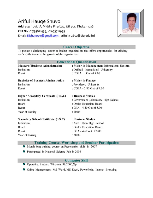 Ariful resume | PDF