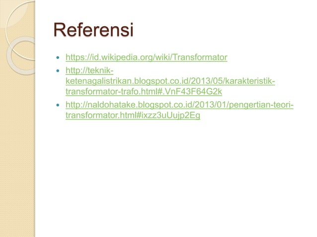 Arif w ttl (transformator) | PPT