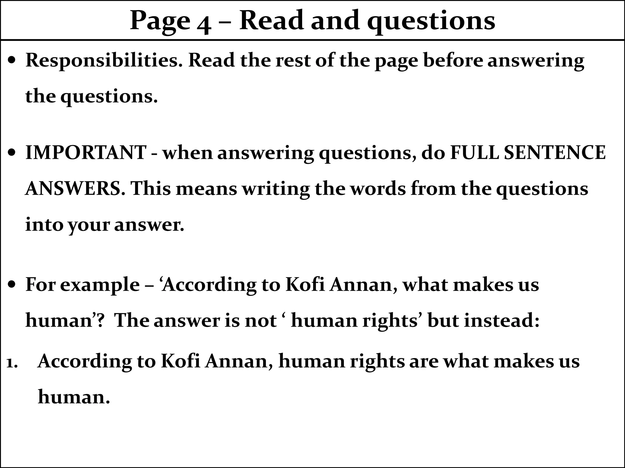 Rights and Responsibilities 1 | PPTX | Homework and Study | Education