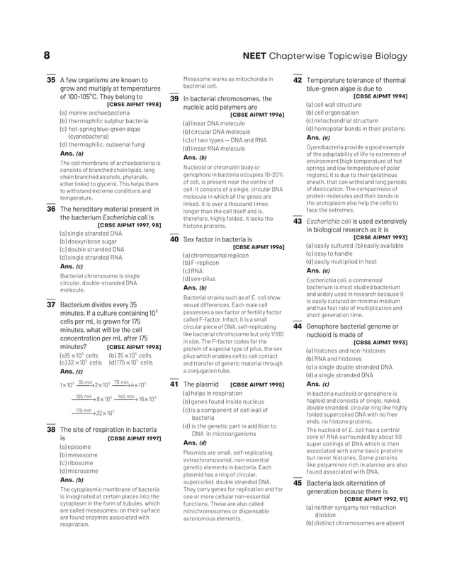 Arihant Biology 34 Years NEET PYQ.pdf | Educational Assessment | Education
