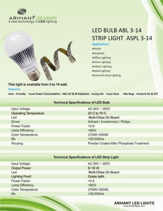 Arihant LED Lights, Pune, LED Lights | PDF