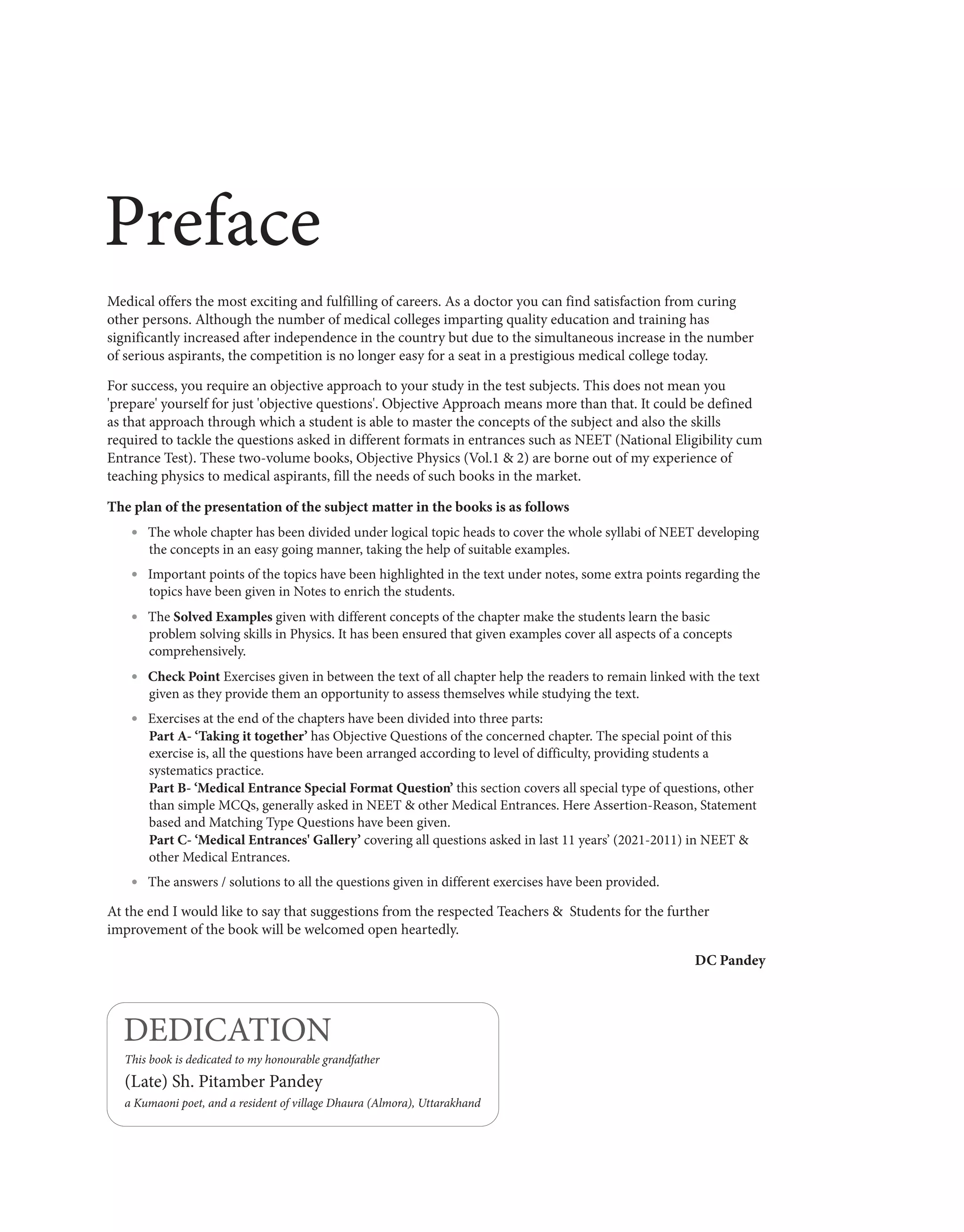 Arihant NEET Objective Physics Volume 1 By DC Pandey 2022 Edition.pdf