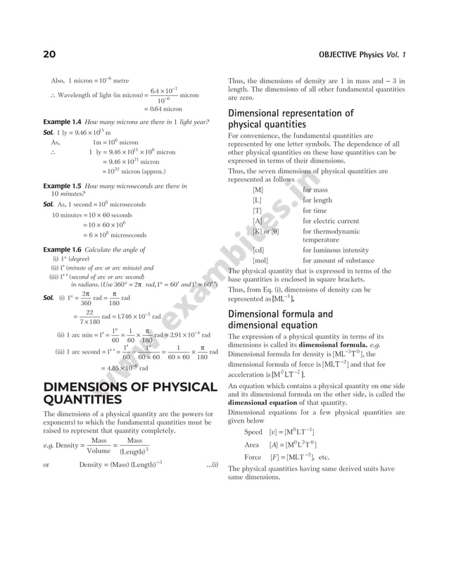 Arihant NEET Objective Physics Volume 1 By DC Pandey 2022 Edition.pdf