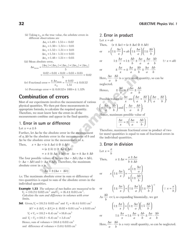 Arihant NEET Objective Physics Volume 1 By DC Pandey 2022 Edition.pdf